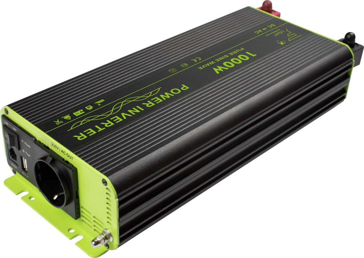 DC-AC Ren sinus inverter. 24V-230V. 1000 W (2000W Peak) - Invertere og ...